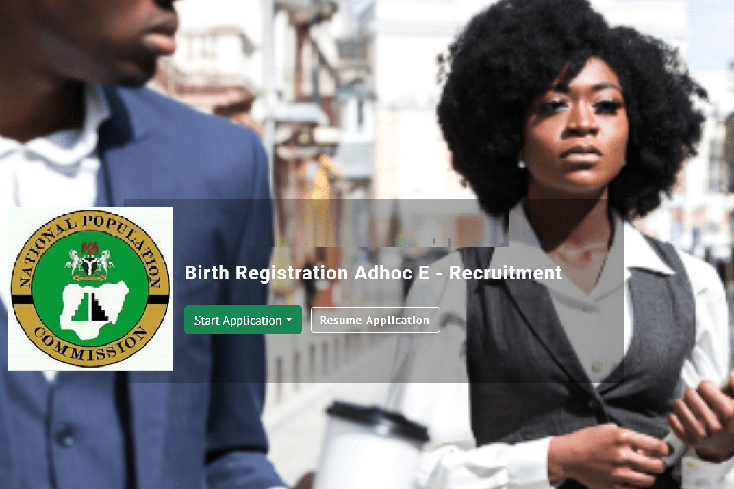 NPC Birth Registration Adhoc E-Recruitment 2023 Link / Portal