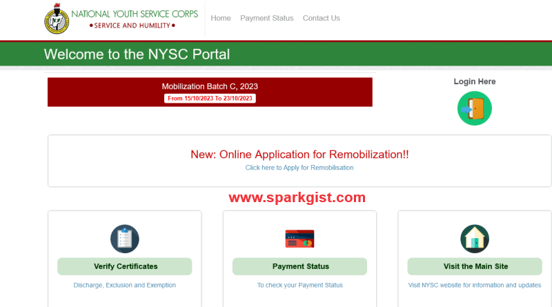 NYSC Online Registration Closing Date for 2023 Batch C Stream 1 (Extended) - Spark Gist