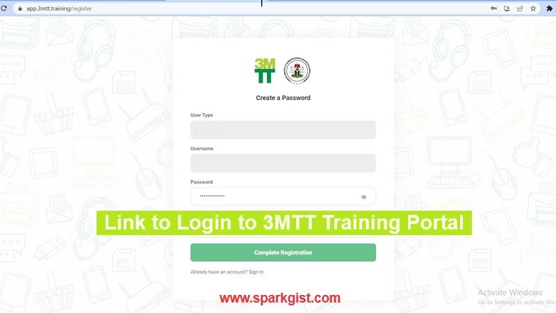 Link to Login to 3MTT Training Portal To Complete Your Profile (New) - Spark Gist