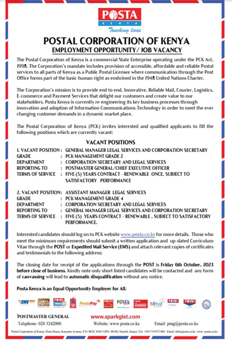 Postal Corporation Recruitment 2023/2024 Application Form Portal ...